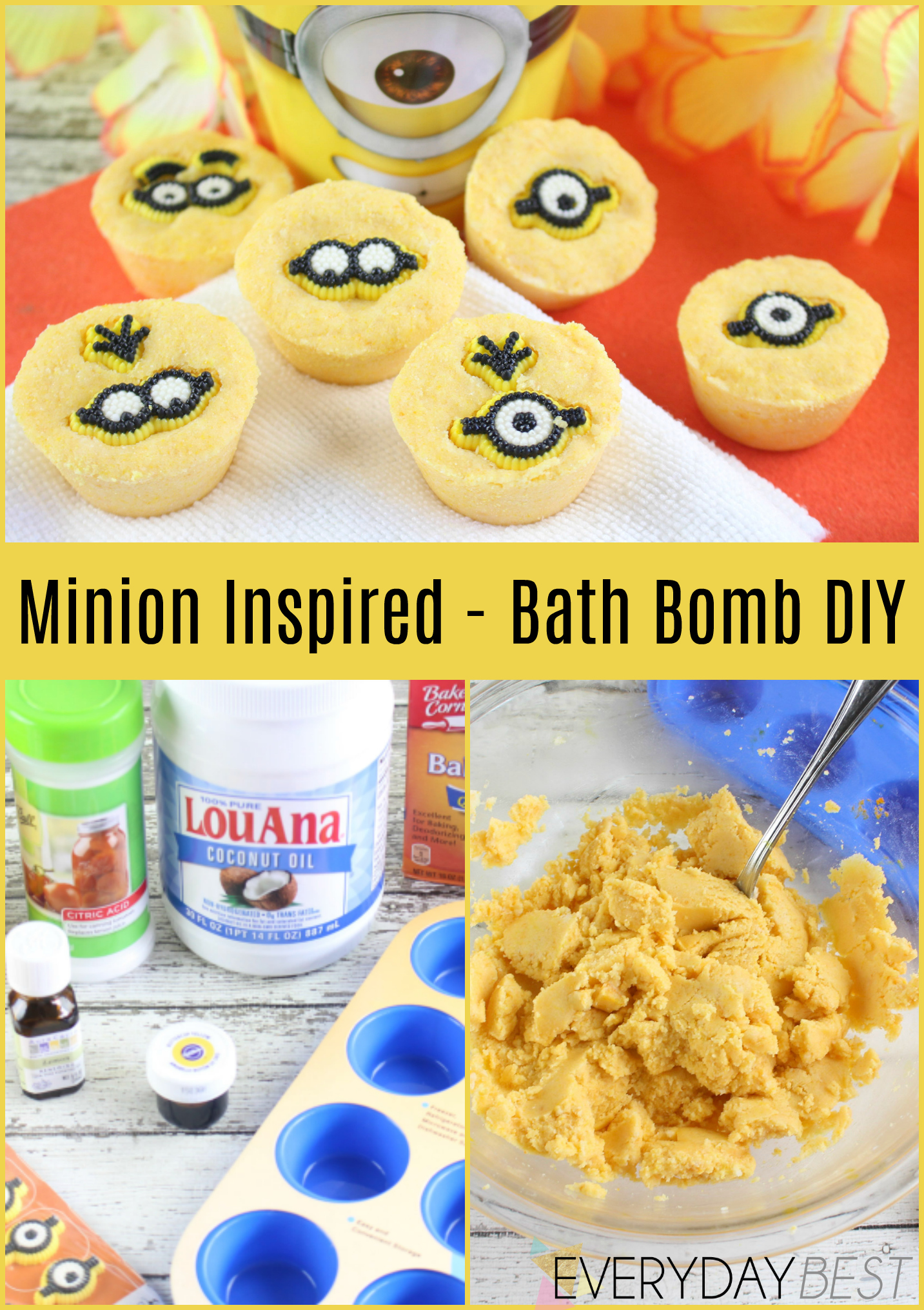 Minion inspired Bath Bombs {DIY} - Everyday Best