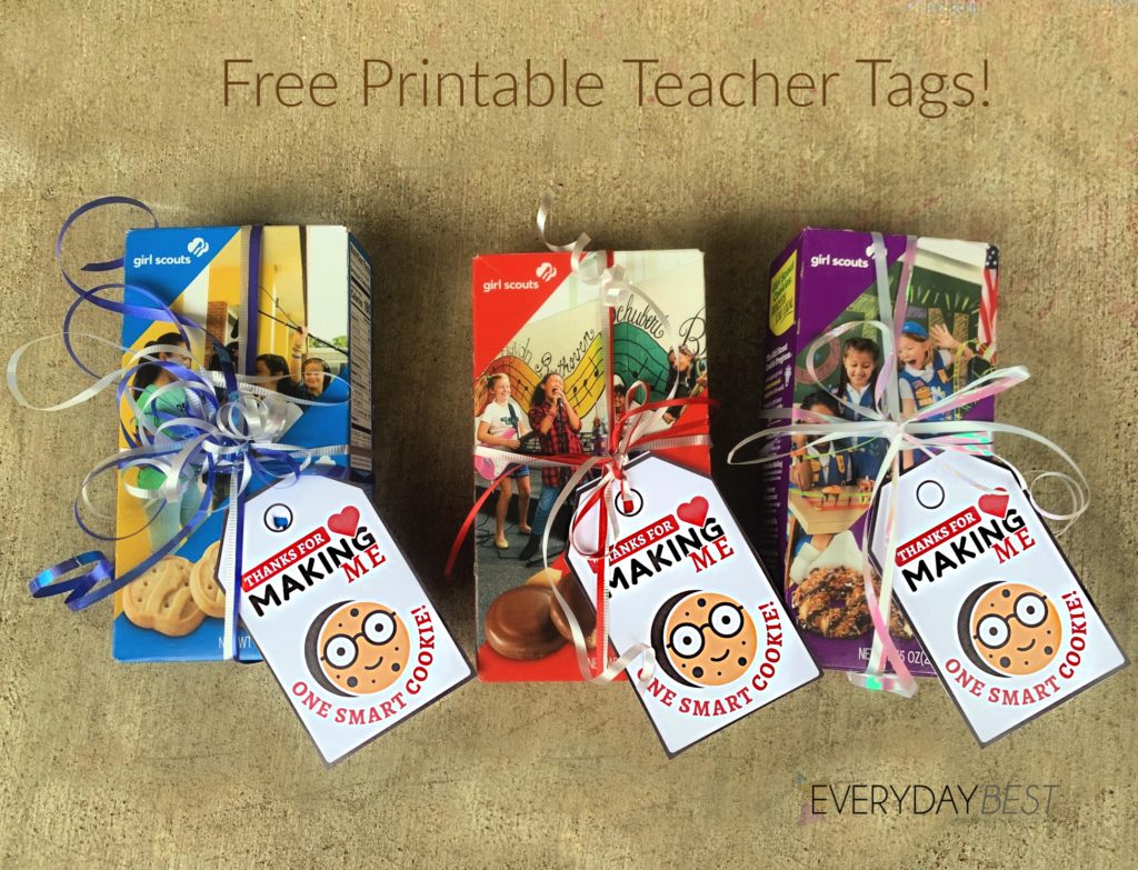 Free Teacher Thank You Tags {Cookie Theme!} - Everyday Best