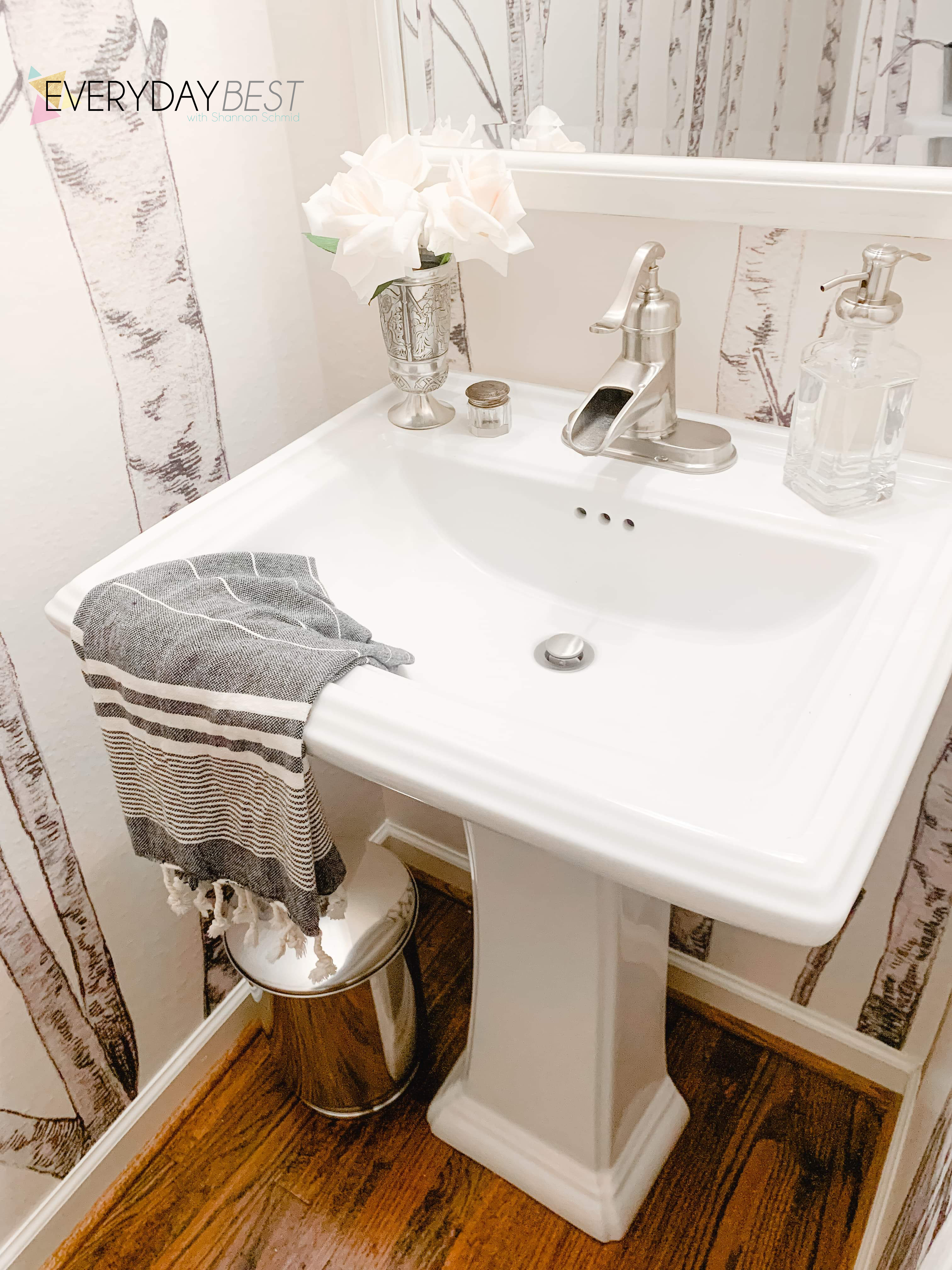 Birch Tree Wallpaper Bathroom